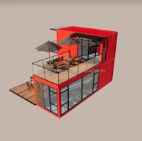 China Aluminum Alloy Windows Luxury Commercial Prefab Construction House with Wall 50/75/100mm Wave Sandwich Panel for sale