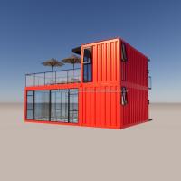 China Aluminum Alloy Windows Luxury Commercial Prefab Construction House with Wall 50/75/100mm Wave Sandwich Panel for sale