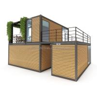 China 3D Model/CAD Drawings Wooden Tiny Prefab House Container Modular Container Home Buildings Cabins Wooden Villa 2023 Style for sale