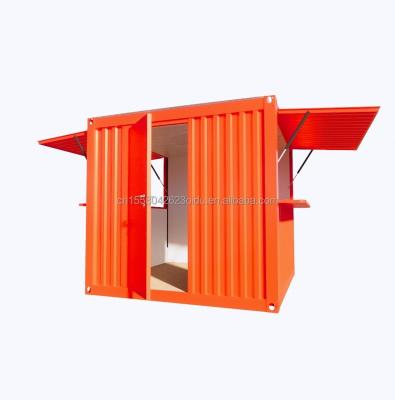 China Modern Design Sandwich Panel Flat Pack Container Mobile Modular Shipping Corrugated House for Coffee Shop or Container Bar for sale