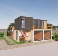 China EU 20ft Container Combination Hotel Mobile Wooden House Modern Simple Style Galvanized Steel Bending 180g Steel Frame for sale