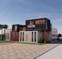 China EU 20ft Container Combination Hotel Mobile Wooden House Modern Simple Style Galvanized Steel Bending 180g Steel Frame for sale