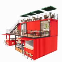 China 10ft 20ft Pop-up Transport Pavilion Sandwich Panel House Restaurant Store Shipping Container for Mall Made for sale