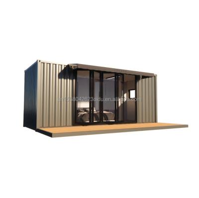 China Residential Modular Prefabricated Trailer with 50/75/100mm Wave Sandwich Panel Walls 20ft Modern Design Style for sale