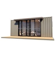 China Residential Modular Prefabricated Trailer with 50/75/100mm Wave Sandwich Panel Walls 20ft Modern Design Style for sale