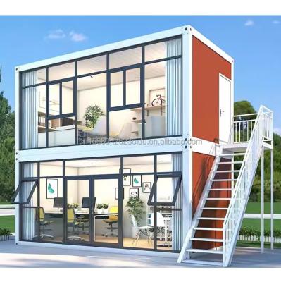 China Office Modified Shipping Container for Outdoor Company Steel Modular Double-Story Prefabricated Combination Container Houses for sale