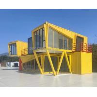 China Hotel Resort Steel Frame Office Container House with 50/75/100mm Wave Sandwich Panel and Galvanized Steel Bending 180g for sale
