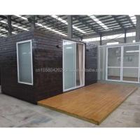 China Hotel Resort Steel Frame Office Container House with 50/75/100mm Wave Sandwich Panel and Galvanized Steel Bending 180g for sale