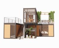 China Modular Prefabricated Houses Made of Galvanized Steel Square Tubes for Office and Apartment for sale