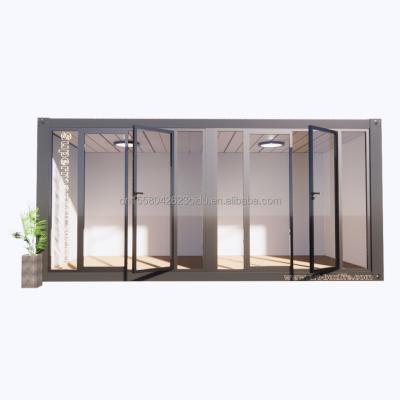 China Mobile Shop House Modern 20ft Prefab Steel Container Clothing Store Kiosk with Aluminum Alloy Windows for sale