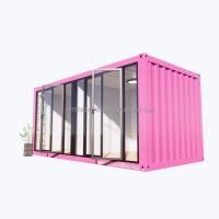 China Mobile Shop House Modern 20ft Prefab Steel Container Clothing Store Kiosk with Aluminum Alloy Windows for sale