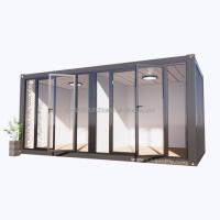 China Aluminum Alloy Windows and 50/75/100mm Wave Sandwich Panel 20ft Prefab Container Clothing Store Container Kiosk Mobile Shop for sale