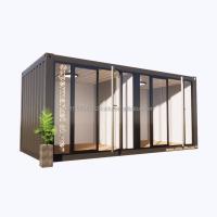 China Aluminum Alloy Windows and 50/75/100mm Wave Sandwich Panel 20ft Prefab Container Clothing Store Container Kiosk Mobile Shop for sale