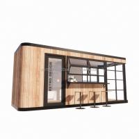 China Galvanized Steel Square Tubes Structure 20FT Container Coffee Bar Mobile Sunlight House Outdoor Bar with Customized Color for sale