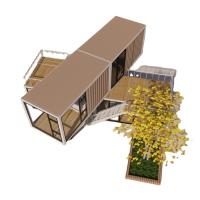 China 20ft or 40ft Luxury Design Two Layers Apartment Fabricated Living Portable Container House with Aluminum Alloy Windows for sale