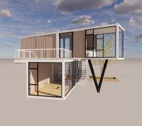 China 20ft or 40ft Luxury Design Two Layers Apartment Fabricated Living Portable Container House with Aluminum Alloy Windows for sale