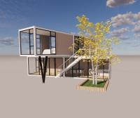 China 20ft or 40ft Luxury Design Two Layers Apartment Fabricated Living Portable Container House with Aluminum Alloy Windows for sale