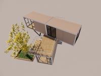 China 20ft or 40ft Luxury Design Two Layers Apartment Fabricated Living Portable Container House with Aluminum Alloy Windows for sale
