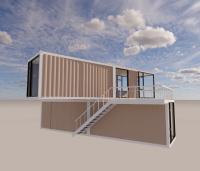 China 20ft or 40ft Luxury Design Two Layers Apartment Fabricated Living Portable Container House with Aluminum Alloy Windows for sale