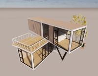 China 20ft or 40ft Luxury Design Two Layers Apartment Fabricated Living Portable Container House with Aluminum Alloy Windows for sale