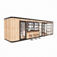 China Hotel and Park EU Container Coffee Bar Mobile Wooden Steel Structure Sunlight House Outdoor Bar for sale