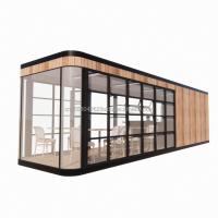 China Hotel and Park EU Container Coffee Bar Mobile Wooden Steel Structure Sunlight House Outdoor Bar for sale