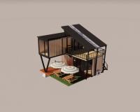 China Galvanized Steel Bending 180g Frame Design Steel Structure Modular Villa for Luxury Container Prefabricated Prefab Houses for sale