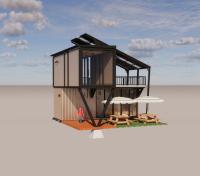 China Galvanized Steel Bending 180g Frame Design Steel Structure Modular Villa for Luxury Container Prefabricated Prefab Houses for sale