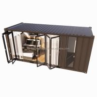 China Large Glass Folding Door and Aluminum Alloy Windows in 20 Foot Prefabricated Container Single Apartment for Mobile Living for sale