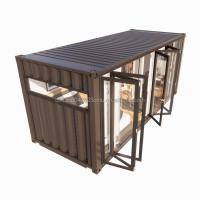 China Large Glass Folding Door and Aluminum Alloy Windows in 20 Foot Prefabricated Container Single Apartment for Mobile Living for sale
