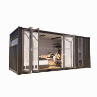 China Large Glass Folding Door and Aluminum Alloy Windows in 20 Foot Prefabricated Container Single Apartment for Mobile Living for sale
