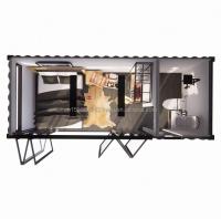 China Large Glass Folding Door and Aluminum Alloy Windows in 20 Foot Prefabricated Container Single Apartment for Mobile Living for sale