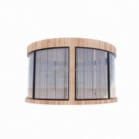 China Galvanized Steel Square Tubes EU Standard Wooden Houses Glass Sunshine House Prefab Mobile Shop Store for Garden Cafe for sale