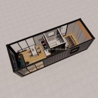 China Wall 50/75/100mm Wave Sandwich Panel 20ft Beautiful Prefab Container Homes with Galvanized Steel for sale