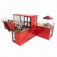 China 50/75/100mm Wave Sandwich Panel Wall Modular Mobile Store for Container Dessert Shop Street Prefab Coffee Kiosk Booth Design for sale