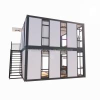 China Office Convenience for Supermarket Large Curtain Wall Glass Window Movable House Container Room for sale