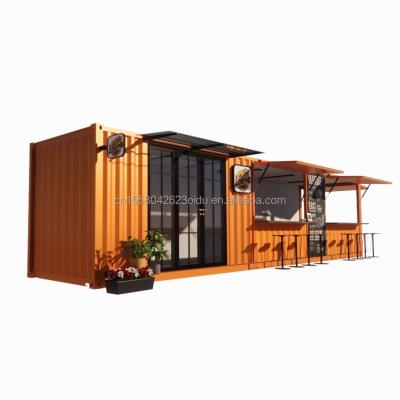 China Street Pop-up Container Shop Prefabricated House Container Coffee Shop 40ft 20ft with Galvanized Steel Square Tubes for sale
