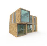 China Modern Design Wooden Flat Pack Tiny Container House with 50/75/100mm Wave Sandwich Panel Wall and Multiple Usage Options for sale