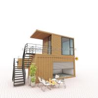 China Modern Design Wooden Flat Pack Tiny Container House with 50/75/100mm Wave Sandwich Panel Wall and Multiple Usage Options for sale