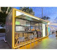China Galvanized Steel Square Tubes Main Structure and Aluminum Alloy Windows for Container Store Prefabricated Building Frame for sale