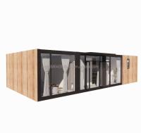 China Customized Color Two Story Sturdy Container Bar Stall Mini 20 Foot Pop-up Store with Galvanized Steel Square Tubes for sale