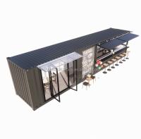 China Galvanized Steel Square Tubes Main Structure 20ft-40ft Custom Modular Container Coffee Shop Food Stall with Modern Design for sale