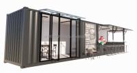 China Galvanized Steel Square Tubes Main Structure 20ft-40ft Custom Modular Container Coffee Shop Food Stall with Modern Design for sale