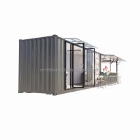 China Galvanized Steel Square Tubes Main Structure 20ft-40ft Custom Modular Container Coffee Shop Food Stall with Modern Design for sale
