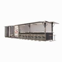 China Galvanized Steel Square Tubes Main Structure 20ft-40ft Custom Modular Container Coffee Shop Food Stall with Modern Design for sale