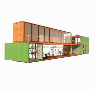 China Modular Small Kit Cabin Residential Container Housing Main Structure Galvanized Steel Square Tubes for sale
