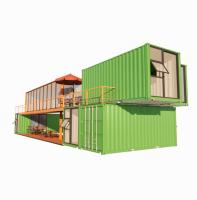 China Modular Small Kit Cabin Residential Container Housing Main Structure Galvanized Steel Square Tubes for sale