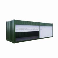 China 20ft Prefabricated Flat Packaging Module House Garage Storage Booth Container House with Modern Simple Design Style for sale