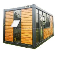 China 20ft Container Office with Toilet Prefab House Wooden Container Houses Galvanized Steel Bending 180g for sale