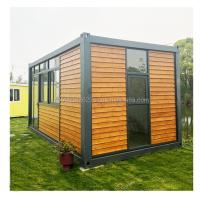 China 20ft Container Office with Toilet Prefab House Wooden Container Houses Galvanized Steel Bending 180g for sale